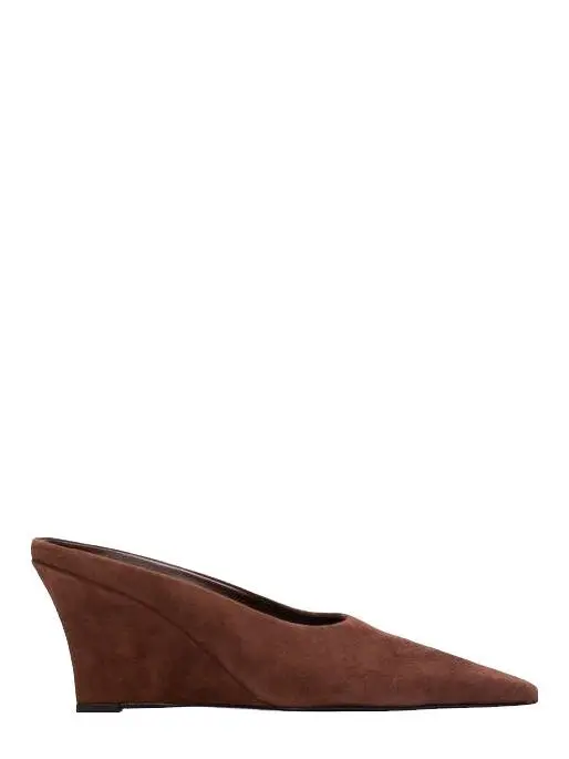 BLACK SUEDE STUDIO Aysha 70 Suede Wedge - Brownie Suede