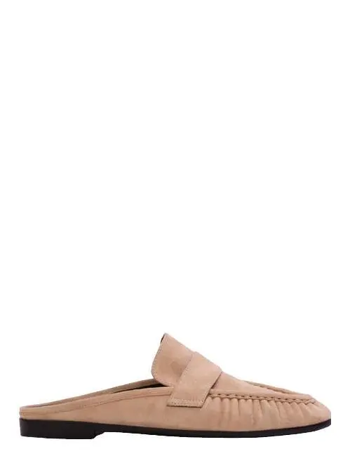 BLACK SUEDE STUDIO Gabby Mule Loafer - Tan Suede