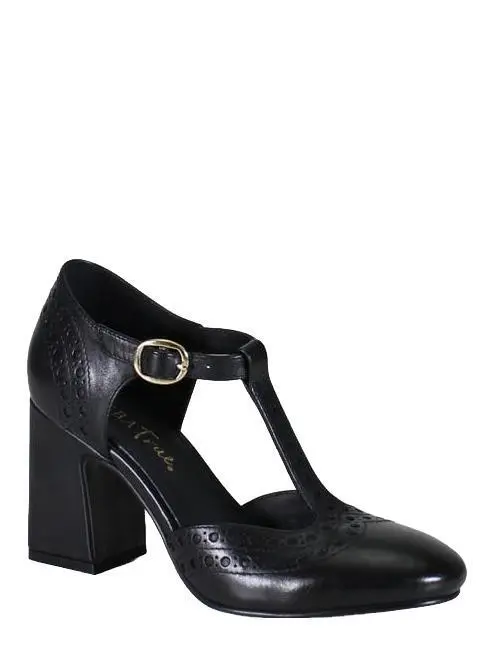 DIBA TRUE Juke Box Leather Mary Jane Heel - Black