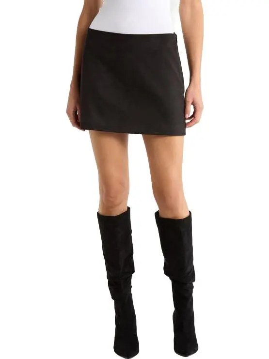 WAYF Madeline Mini Skirt - Black