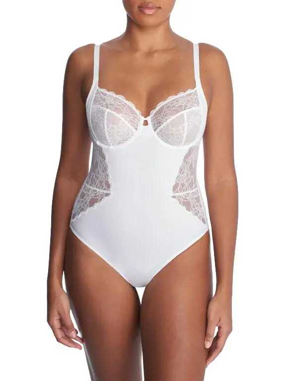 Natori Full Fit Underwire Bodysuit - White