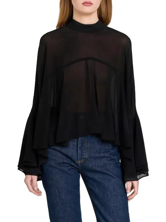 WAYF Reine Swing Top - Black