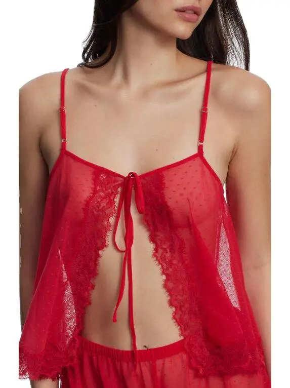 SKARLETT BLUE Entice Lace Cami - Bright Cherry
