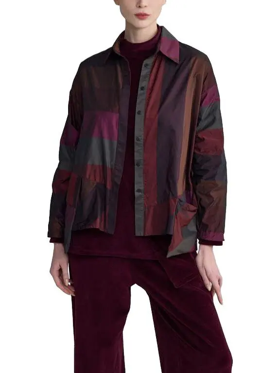 LUUKAA Vivienne Asymmetrical Shirt - Dark Scarlet