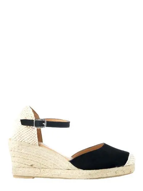 MENINA STEP Jimena Espadrille Wedge - Black