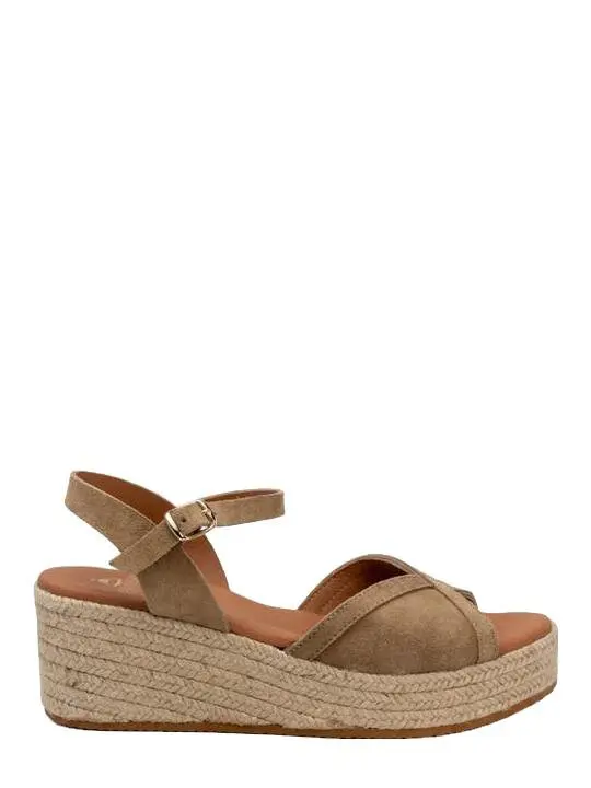 MENINA STEP Triana Suede Espadrille - Camel
