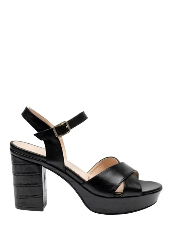 MENINA STEP Pippa Block Heel Sandal - Black