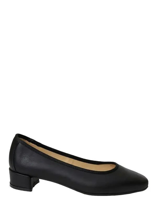 MENINA STEP Isa Leather Ballet Flat - Black