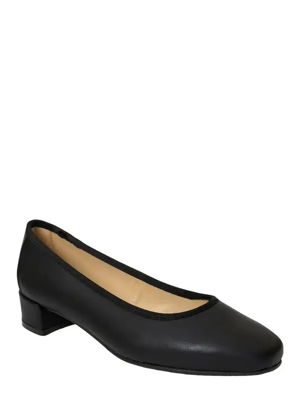 MENINA STEP Isa Leather Ballet Flat - Black