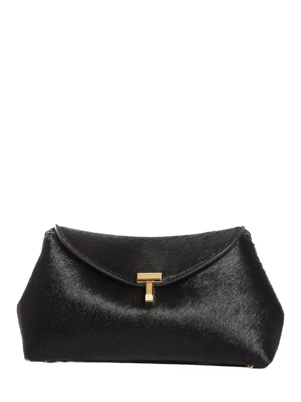 TOTEME Mini T-lock Clutch - Black