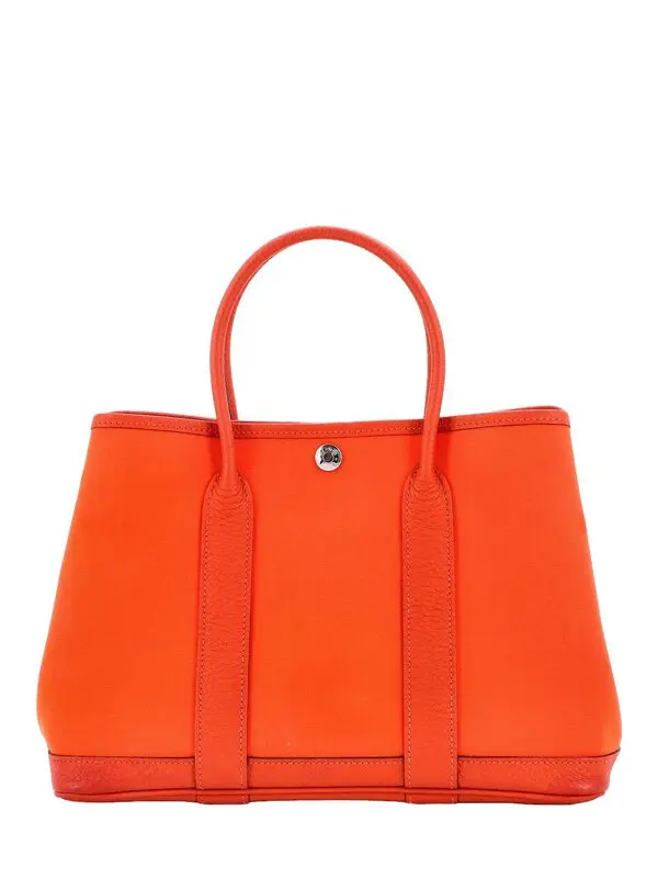 HERMES Garden Party 30 Tote Toile And Leather - Capucine
