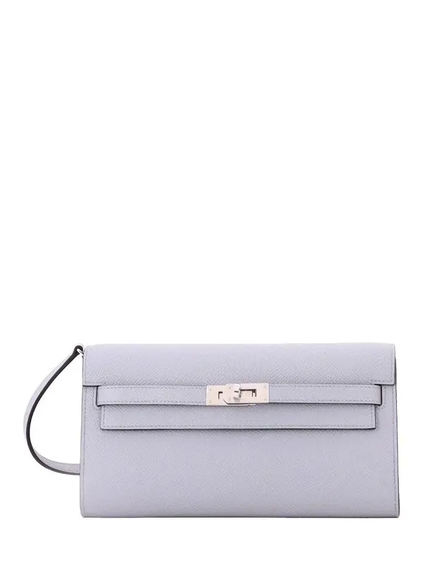 HERMES Kelly To Go Wallet Epsom - Bleu Glacier