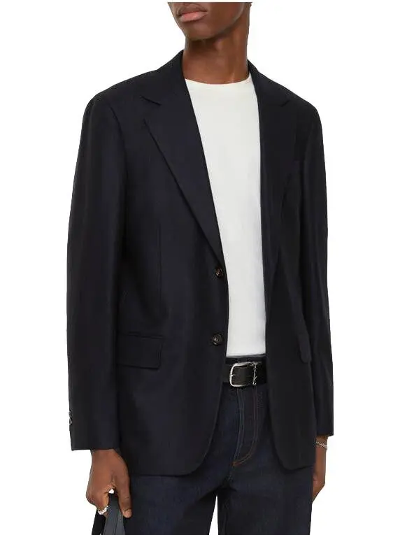 Burberry Wool Cashmere Tailored Jacket - Midnight Blue