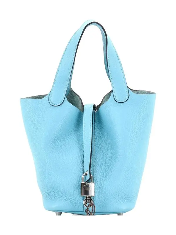 Hermès Picotin Lock Bag Clemence Pm - Blue