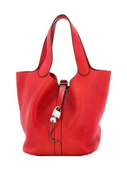 Hermès Picotin Lock Bag Clemence Mm - Red
