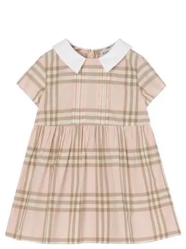 Burberry Check Cotton Dress - Archive Pink