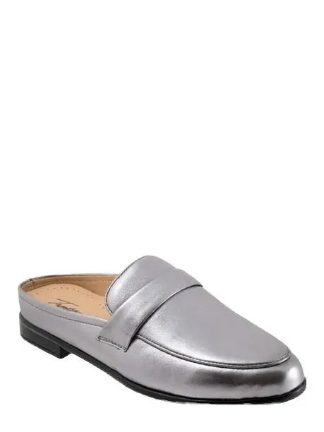 Trotters Lola Loafer Mule - Pewter