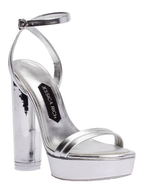 JESSICA RICH Platform Sandals - Silver