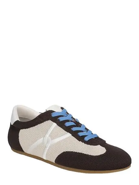 Veronica Beard Riviera Knit Sneakers - Espresso/ecru