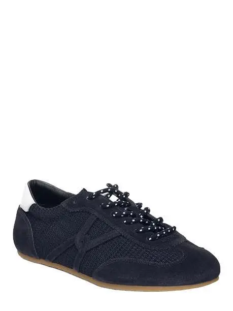 Veronica Beard Riviera Mesh Lace-up Sneakers - Navy