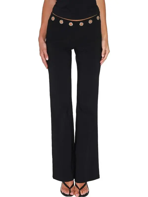 TIGER MIST Marren Low Rise Flare Pants - Black