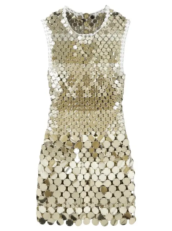 Rabanne Chainmail Mini Dress - Gold