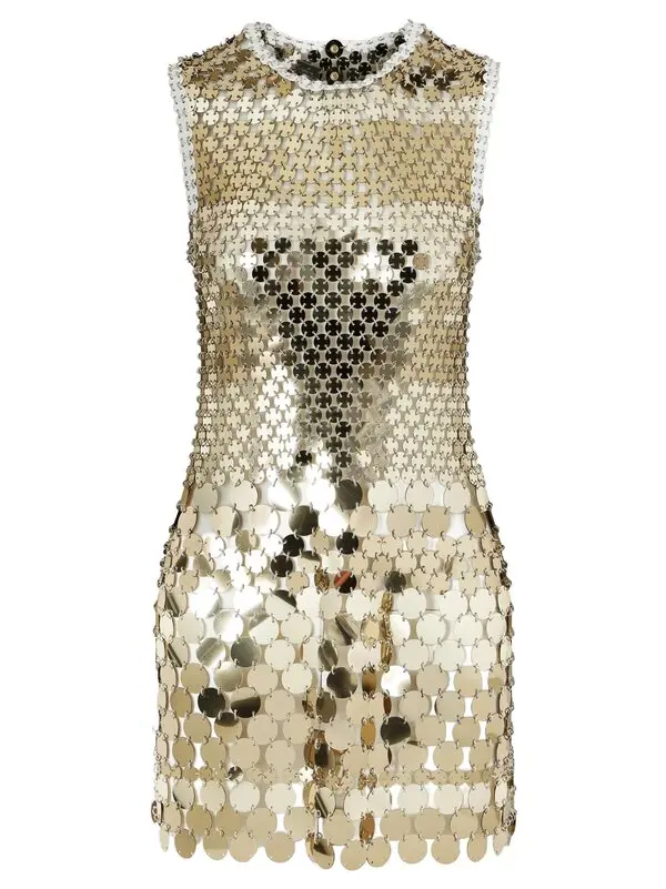 Rabanne Chainmail Mini Dress - Silver