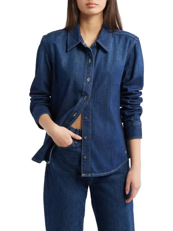 HIDDEN JEANS Classic Fit Denim Button-up Shirt - Dark