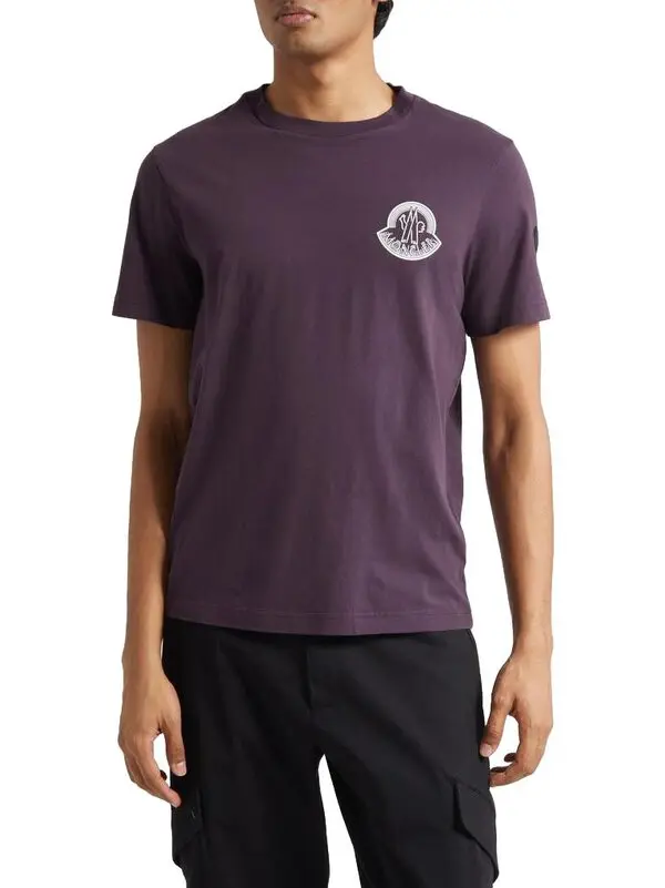 Moncler Logo Graphic T-shirt - Dark Burgundy