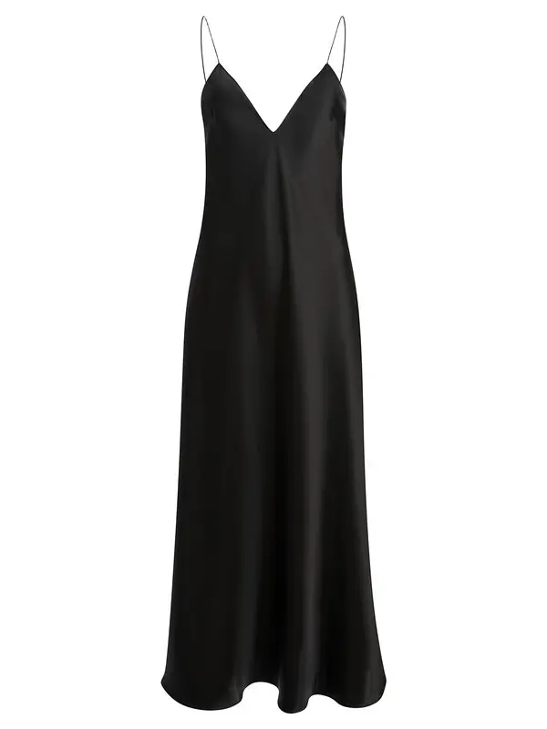 Khaite Taja Slip Dress - Black