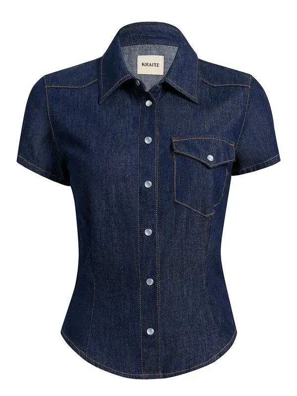 Khaite Cavazos Chambray Shirt - Benson