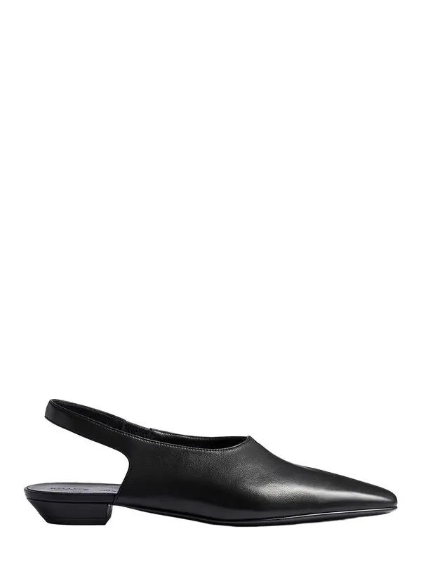 Khaite Cecilia Slingback Flat - Black