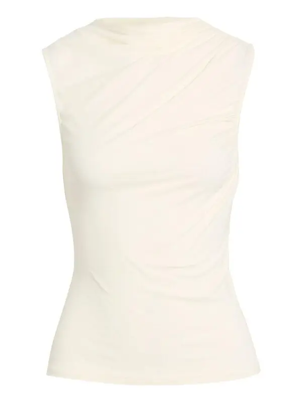 Theory Draped Stretch-jersey Top - Ivory