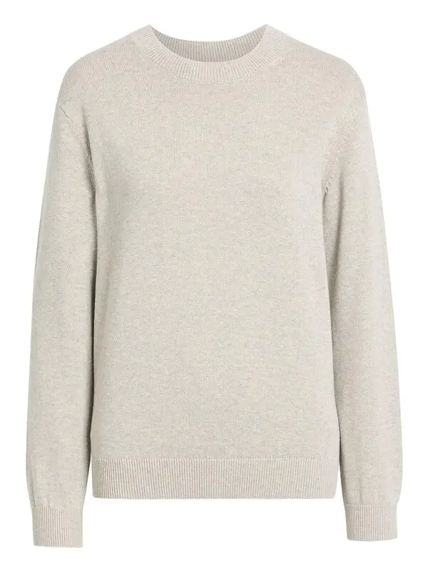 Theory Cotton And Cashmere-blend Sweater - Light Gray