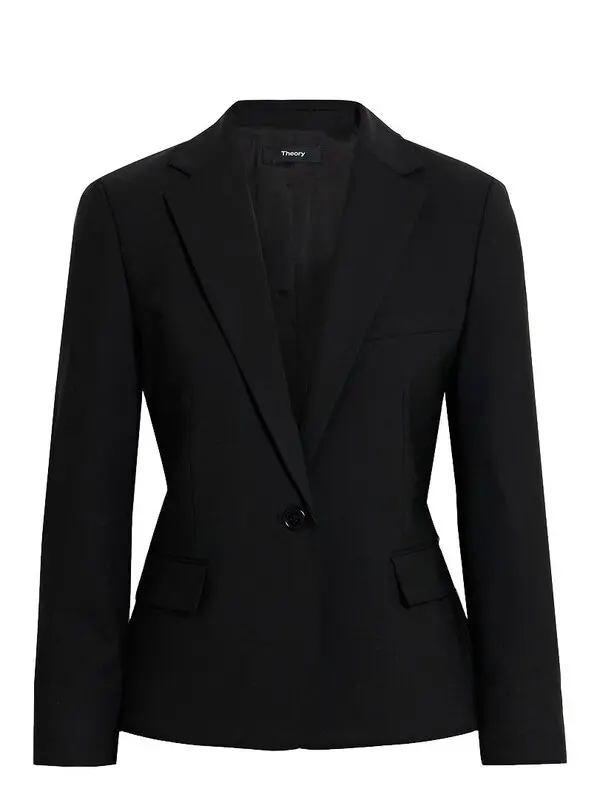 Theory Wool-blend Blazer - Black