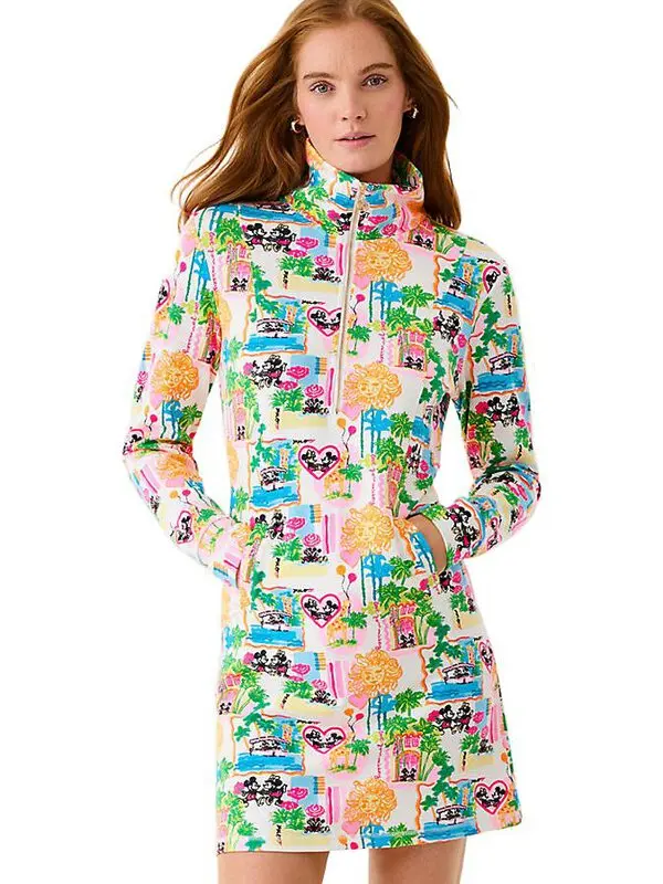 Lilly Pulitzer® Eleni Half-zip Dress - Multi Disney