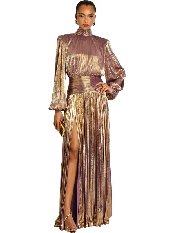 Retrofete Brienne Dress - Purple/gold