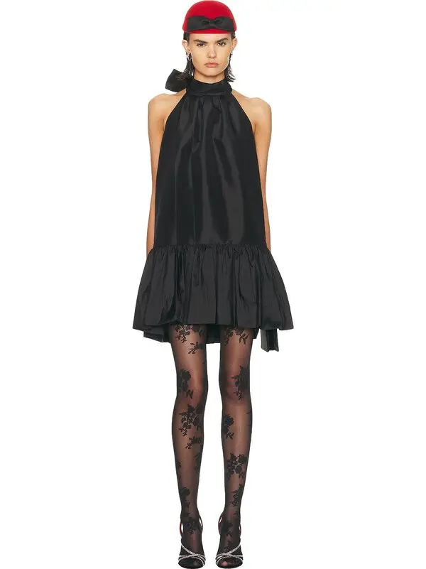 Simkhai Hope Bow Tie Mini Dress - Black