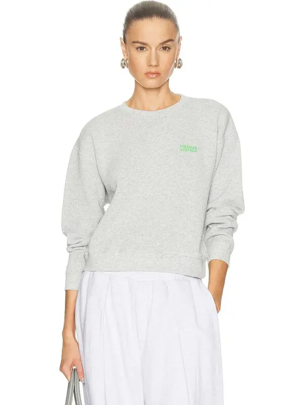 American Vintage Evona Sweatshirt - Gris Clair Chine