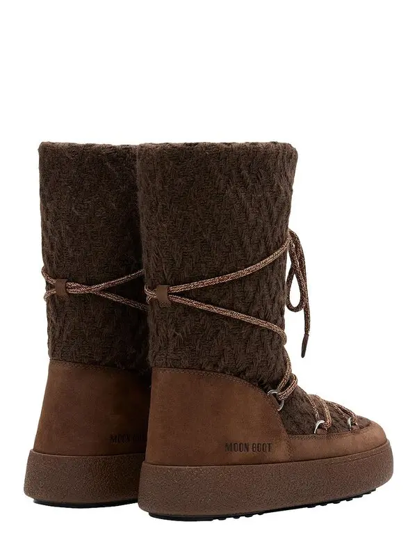 Moon Boot X Guest In Residence Ltrack Knit Boots - Cocoa