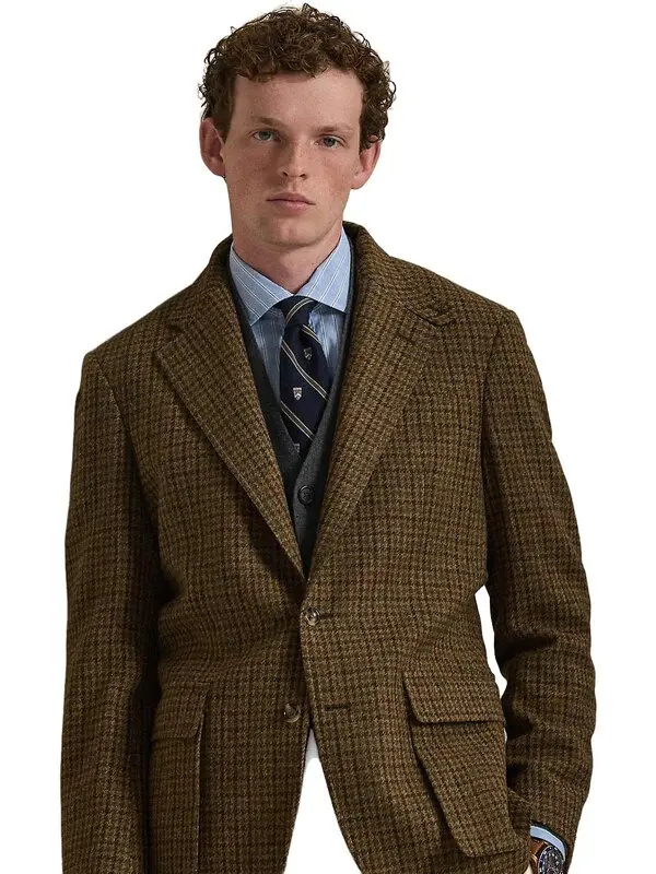 Ralph Lauren Rl67 Plaid Tweed Jacket - Loden Multi
