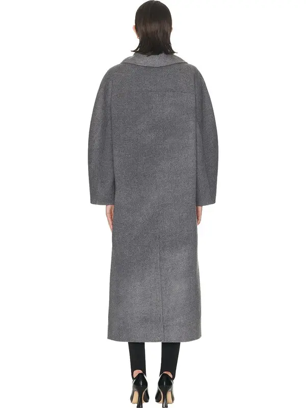 HOUSE OF DAGMAR Relaxed Double Coat - Grey Melange