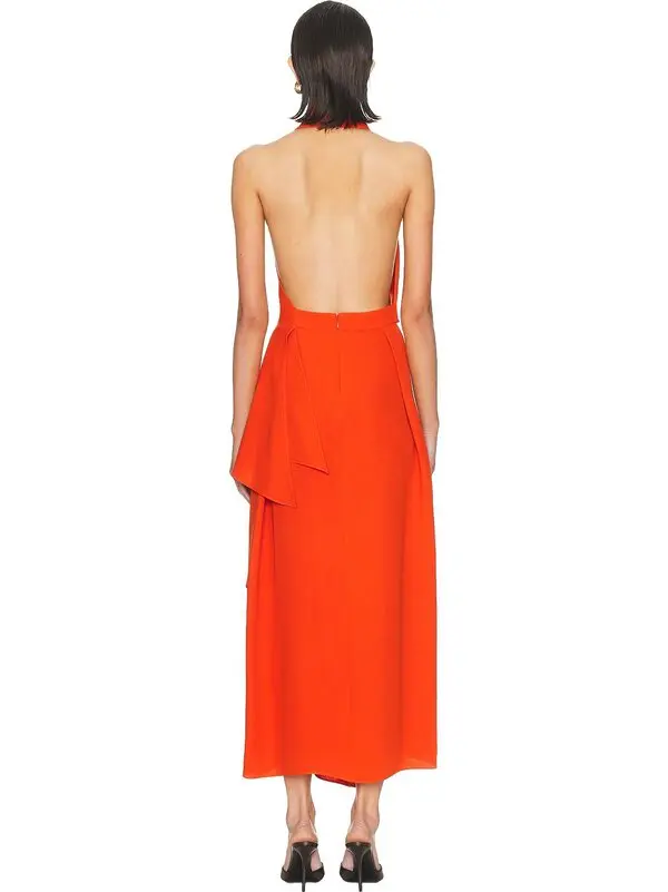 HEIRLOME Barbara Drape Styling Dress - Blood Orange