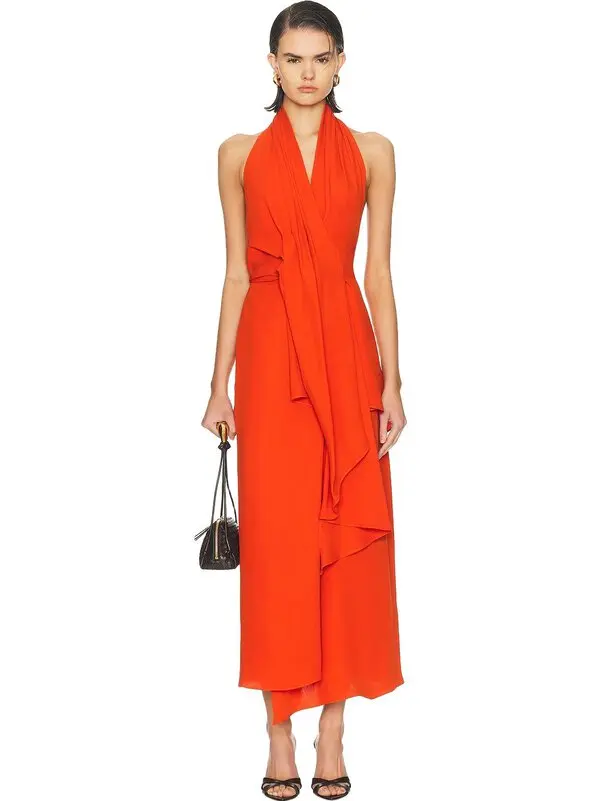 HEIRLOME Barbara Drape Styling Dress - Blood Orange