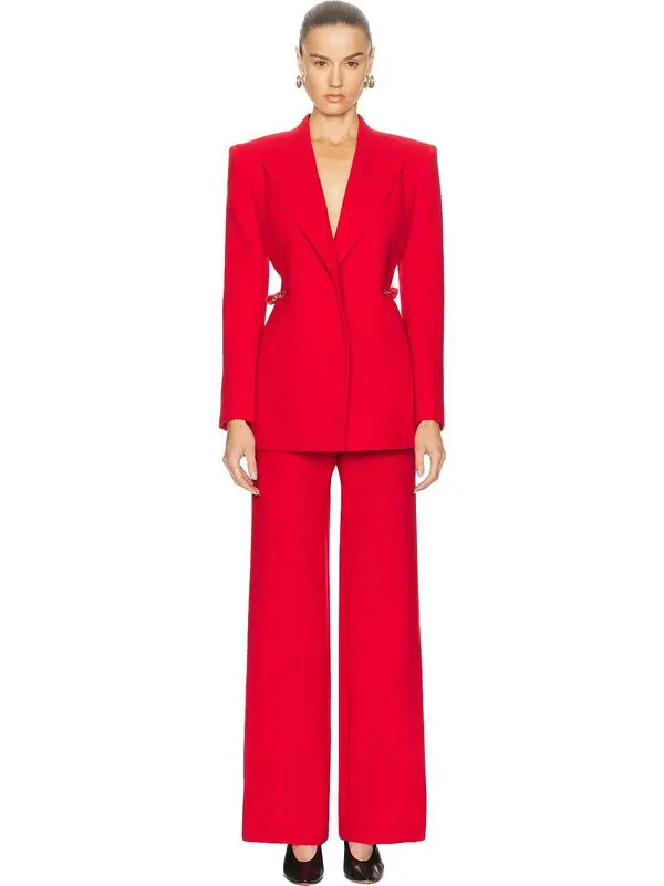 Gabriela Hearst Epona Blazer - Scarlet Red