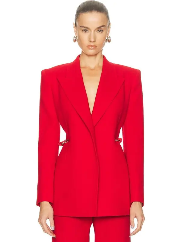 Gabriela Hearst Epona Blazer - Scarlet Red