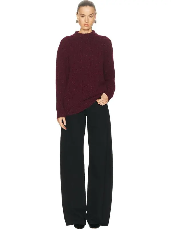 Gabriela Hearst Alfie Sweater - Bordeaux & Fuchsia