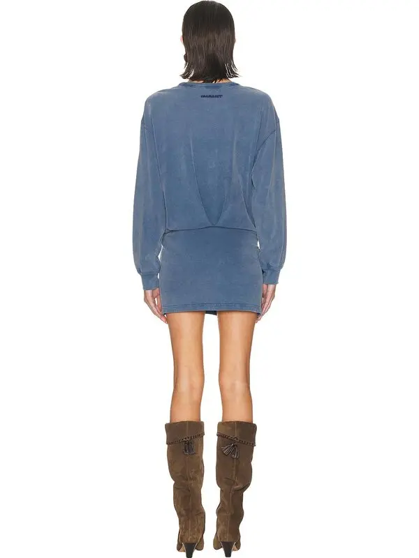 Isabel Marant Zae Knit Jersey Dress - Indigo