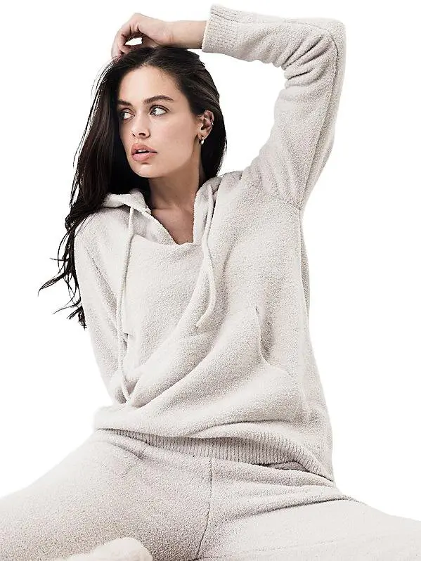 Free People Snug Lite Relaxed Fit Hoodie - Bone