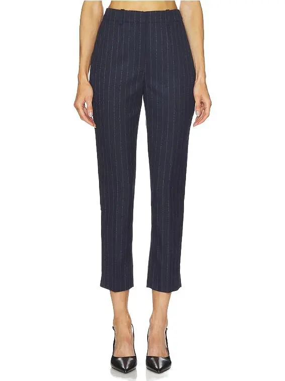 FAVORITE DAUGHTER Cigarette Pant - Navy Pinstripe